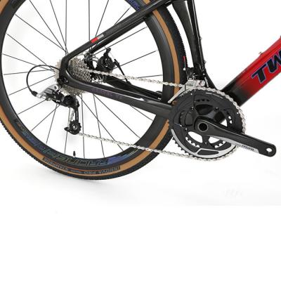 Cina Bici rossa della corsa della ghiaia 9.6KG, freno a disco della bici della strada di 54cm per l'adulto in vendita