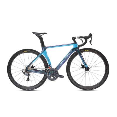 China Carbon Fiber Thru Axle Bike , 52cm Road Bike 700C 105 R7000-22 Speed for sale