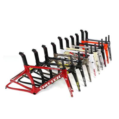 Cina Decalcomanie variopinte UV del laser della struttura ENV della bici della strada del carbonio di lucentezza T800 con RIM Brake in vendita