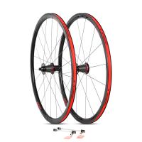 China 700C Carbon Road Bike Wheelset 25mm Width 30mm Depth Tubeless Ready Clincher for sale