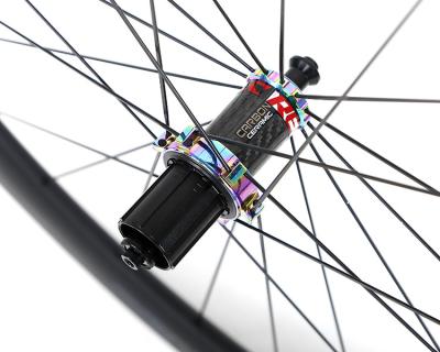China Doppel-wandiger innerer Gurt Rim Brake hohes Modul-Kohlenstoff-Rennrad Wheelset zu verkaufen