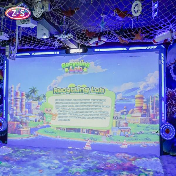 Quality 3LCD Interactive Floor Wall Projection Games Multiplayer Immersive Joyful Beach for sale