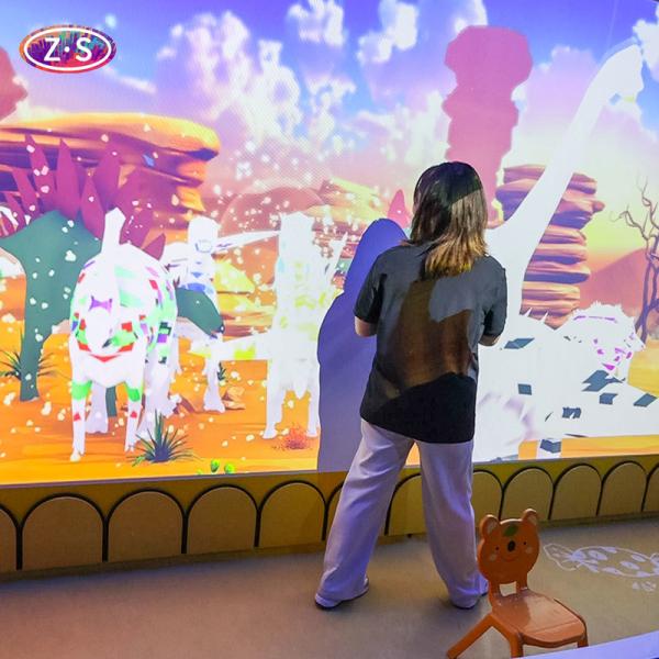 Quality 3D Visualization AR Interactive Games 3800lm Portable Interactive Painting Wall for sale