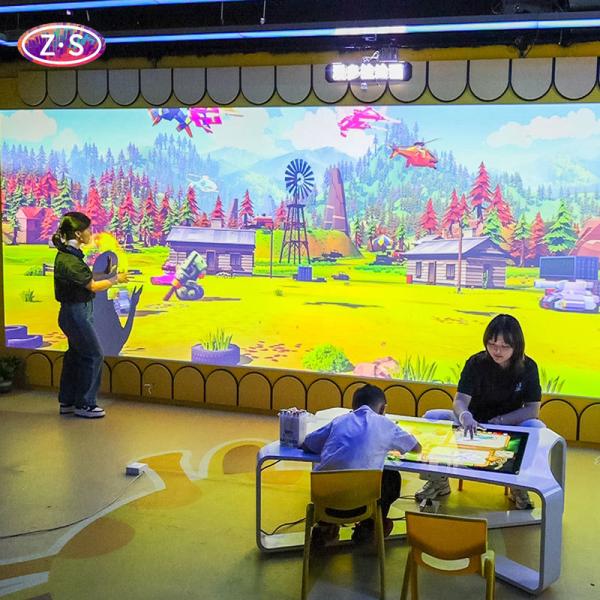 Quality 3D Visualization AR Interactive Games 3800lm Portable Interactive Painting Wall for sale