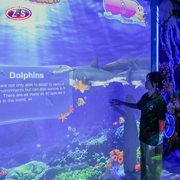 Quality Multiplayer Collaboration Interactive Floor Wall Joyful Beach Displays Solution for sale