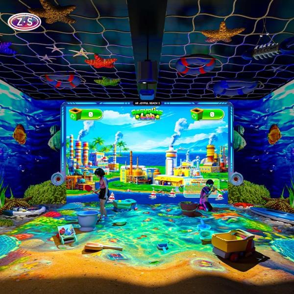 China 1920*1080 Resolution Interactive Floor Wall Magic Joyful Beach Interactive Games supplier