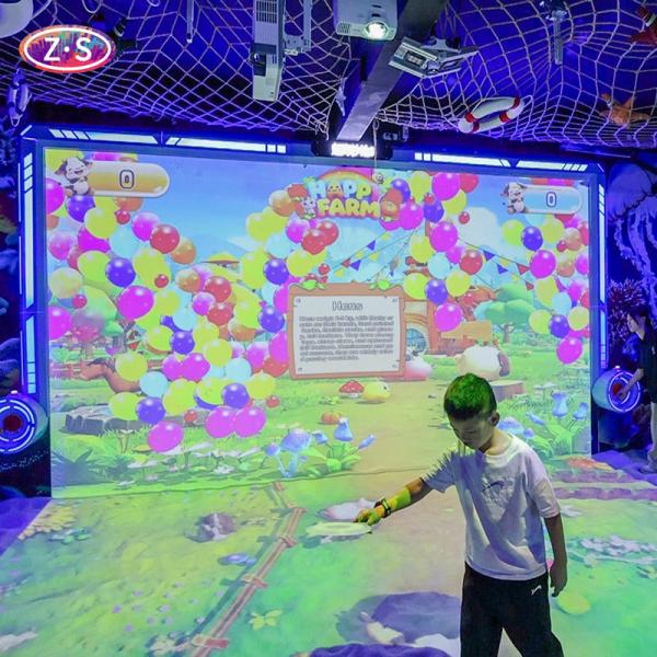 Quality 1920*1080 Resolution Interactive Floor Wall Magic Joyful Beach Interactive Games for sale