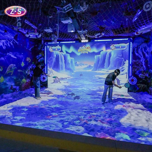 Quality 3LCD Beach Interactive Projection Game 1920×1080 For Science Center for sale
