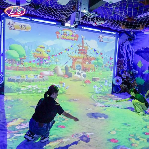 China Science And Technology Museums Joyful Beach Interactive Projection Games supplier