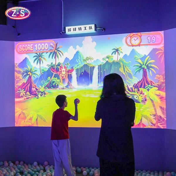 Quality 3m*2.2m Interactive Projection Wall Auto Score Ball Throwing Wall Interactive for sale
