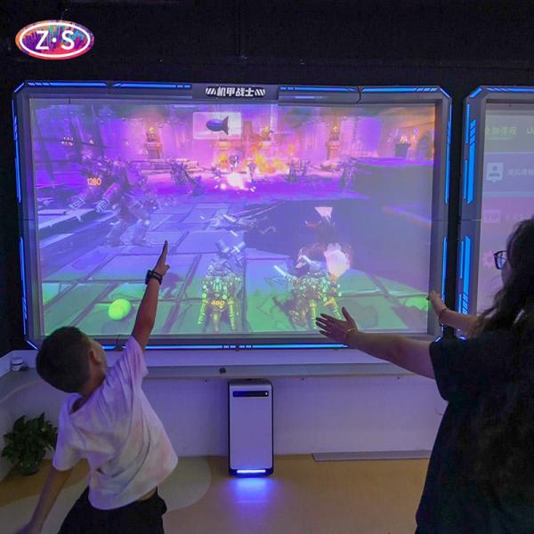 China Skeleton Battle Interactive Projector Game System Mech Warrior Interactive Games supplier