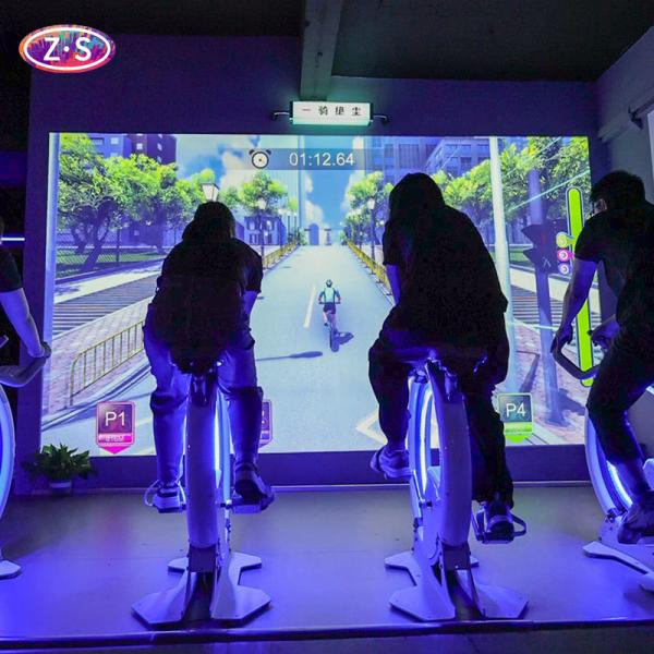 Quality Immersive Visuals Dynamic Cycling Multiplayer Modes Indoor Cycle Exercise Bike for sale