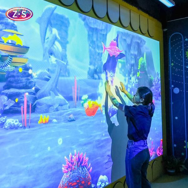 Quality 3D Visual Effects Surround Sound Immersive Interactive Wall Drawing Game 4000lm for sale