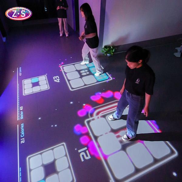 Quality 4000 Lumens Bright Mobile Interactive Floor Projection System For Wedding for sale