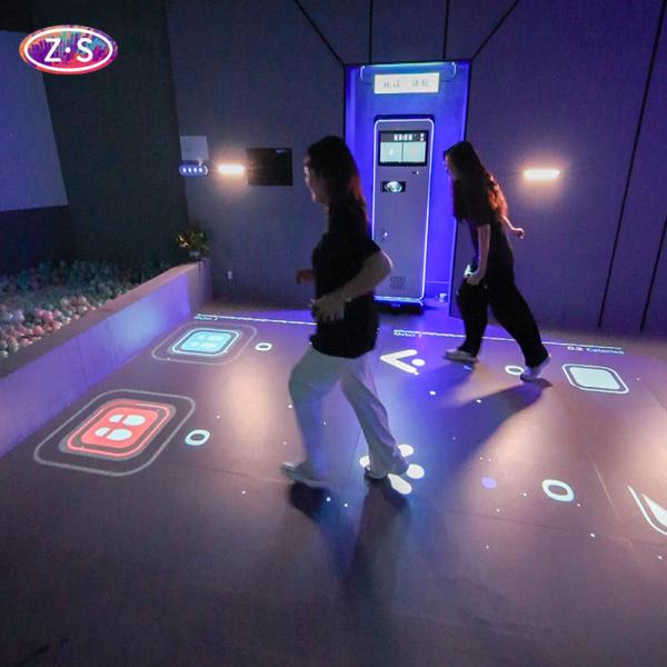 Quality 4000 Lumens Bright Mobile Interactive Floor Projection System For Wedding for sale