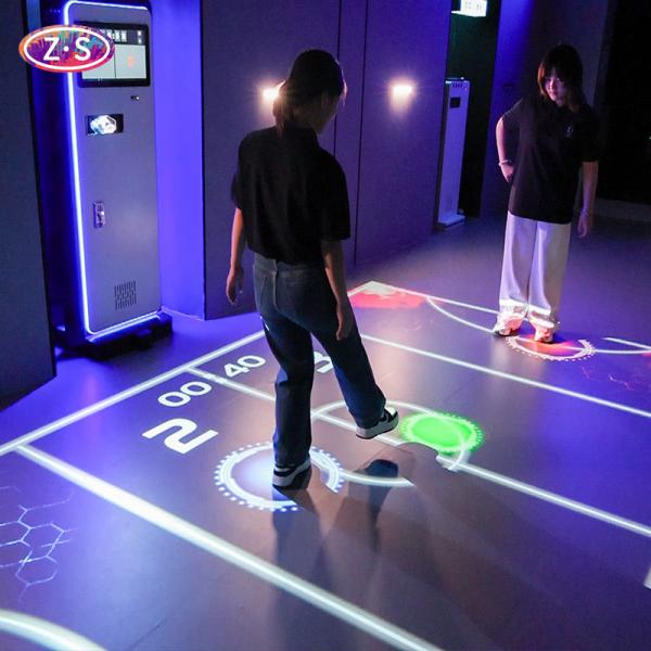 China High Resolution Mobile Interactive Floor Projection Game System 1200P Clarity  supplier