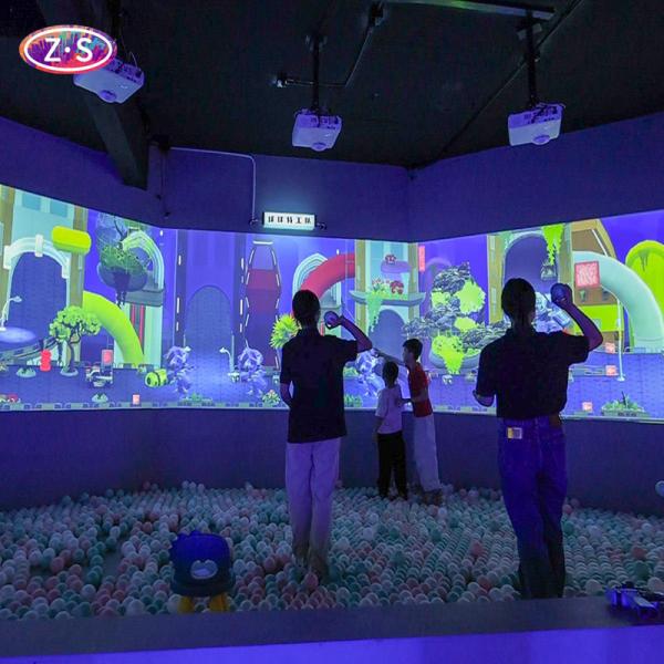 Quality Laser Interactive System Immersive Large Screen Wall Projection Games For Venues for sale