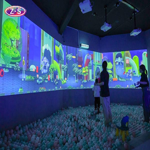 Quality Indoor Playground Solution Immersive Large Screen Wall Projection Games 12 Themes for sale