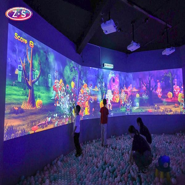 Quality High Brightness Immersive Large Screen Wall Projection Games for Malls for sale