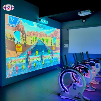 China Indoor Cycling Entertainment Wall Projection Scene AR Bicycle Simulator for sale