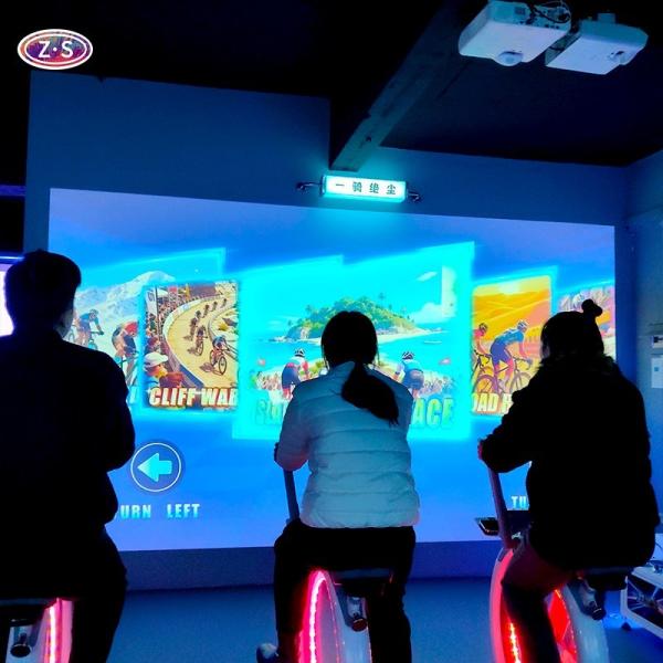 Quality Fitness Cycling Projection Entertainment Equipment Indoor AR Bike Race Solution for sale