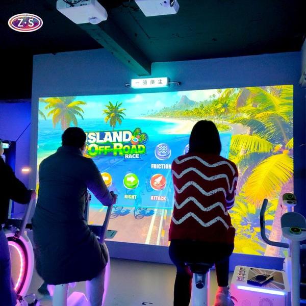 Quality Commercial Indoor Game Projection Solution AR Bike Race For Entertainment Venues for sale