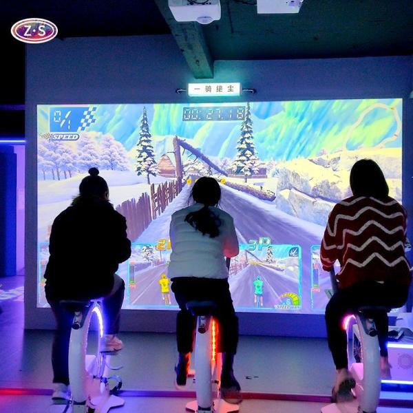 Quality Bicycle Interactive Projection Game AR Bike Race For Entertainment Center for sale