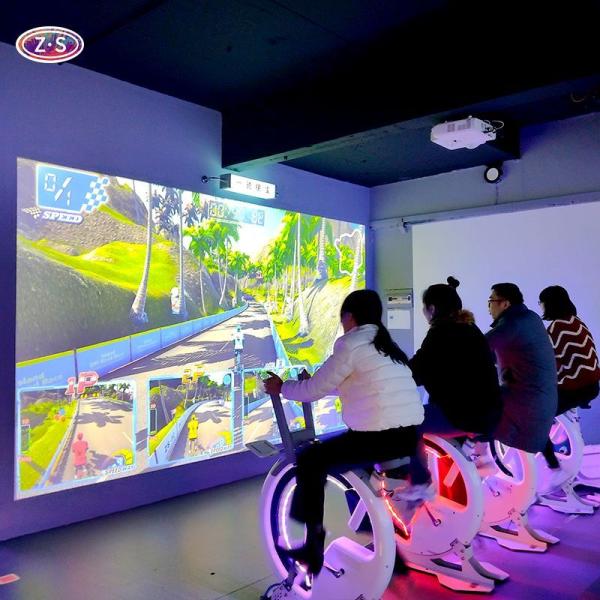 Quality Indoor Cycling Attraction Interactive Bike Simulator For Fitness Studios And for sale