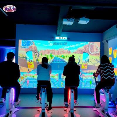 China Smart home fitness equipment AR Interactive Spin Bike immersive cycling workout for sale
