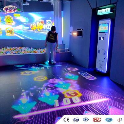 China Dynamic Sports Challenge Arcade Machine Mobile Floor Projector For Mall Attraction for sale