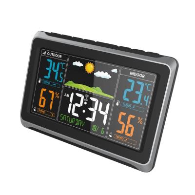 China Digital Weather Monitoring System 24 Hours Electronic Rain Gauge Temperature Measurement for sale