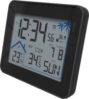 China Square Digital Wall Timer Alarm Clock with LCD Display, Temperature Monitoring and Radio-Controlled Time - 2 AAA Battery Powered for sale