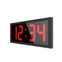 China RCC Digital Wall Clock with LED Display and Backlight 36.8cm ABS Battery Powered for sale