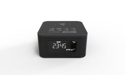 China Dual Alarm Radio Dab Bluetooth Clock DAB Radio With Rechargeable Battery Pack for sale