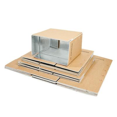 China Custom Kraft Paper Aluminum Foil Liner Carton Box with Matt Lamination Embossing Insulated Shipping Boxes for Food Milk Packing for sale