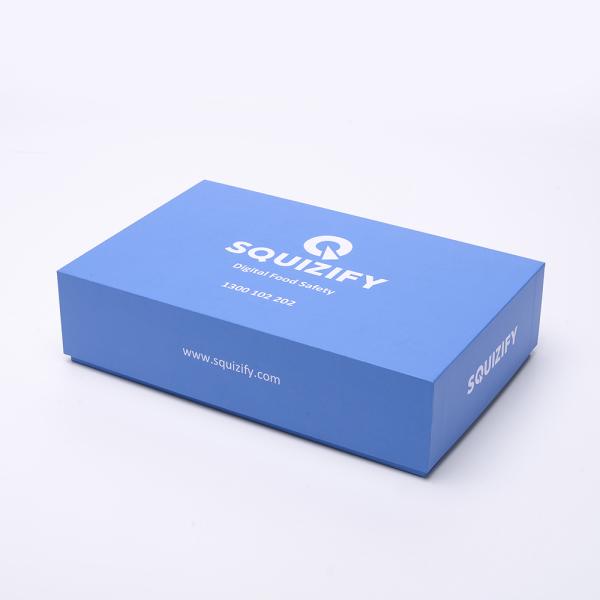 Quality High Quality Small Lid and Base Gift Box Blue Packaging Paper Top and Bottom Paperboard Box With Customized Logo for sale