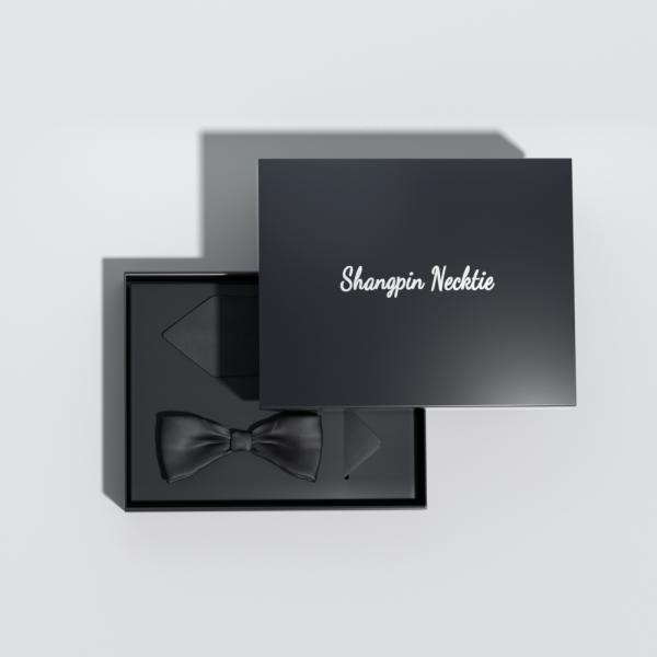 Quality Outlet Paper Bow Tie Necktie Pin Gift Set Box Package Wholesale Logo Tie Gift Set Men Bow Paper Packaging Box for Tie for sale