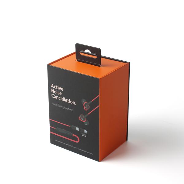 Quality Customized Wireless Headset Earbuds Magnetic Packaging Recycled Fish Hooks Sponge Lining Paper Boxes for Consumer Electronics for sale