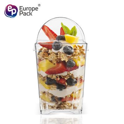 Cina Tazza calda del dessert del quadrato del commestibile di vendita del Europa-pacchetto con il coperchio dell'ANIMALE DOMESTICO in vendita