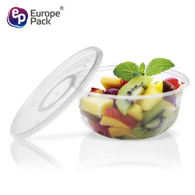 Cina Factory made food  bowl 360ml disposable plastic lunch box PP round bowl with lid in vendita