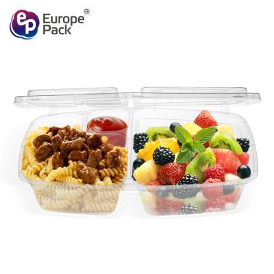 中国 PP packaging box plastic box take-out food box 2 compartments 販売のため
