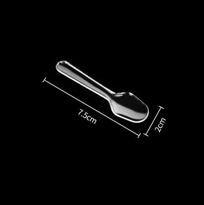 中国 Custom Party Mini Flat Disposable PS Plastic Tasting Serving Yogurt Jelly Ice Cream Spoons 販売のため