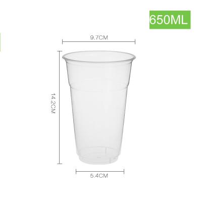 Cina Custom printed clear transparent disposable PP plastic leakproof milk tea cold cup reusable in vendita