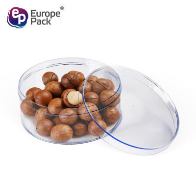 Cina Food Packaging Boxes Hard Plastic Cracker Dessert Chocolate Candy Transparent Dessert Round Contain in vendita