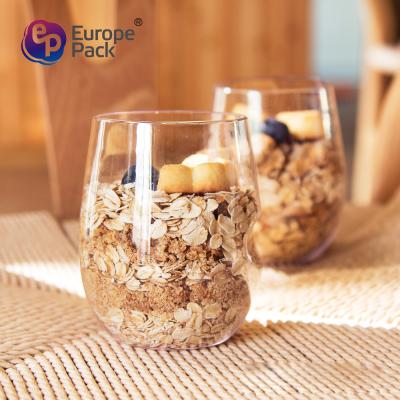 Cina Funny High Quality Plastik Couple Cup for Wholesale Transparent Smoothie Plastic Cup Beverage & Food Dringking Cup in vendita