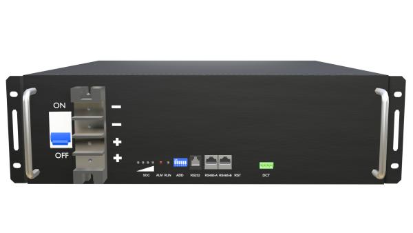 Helith Hyper 48100 LiFePO4 Batteria montata su rack 51.2V 100Ah 5120Wh >6000 Cicli Celle di grado A Comunicazione RS485/CAN
