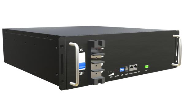 Helith Hyper 48100 LiFePO4 Batteria montata su rack 51.2V 100Ah 5120Wh >6000 Cicli Celle di grado A Comunicazione RS485/CAN