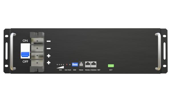 Helith Hyper 48100 LiFePO4 Batteria montata su rack 51.2V 100Ah 5120Wh >6000 Cicli Celle di grado A Comunicazione RS485/CAN