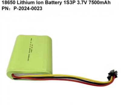 China Rechargeable Batteries 18650 Lithium Ion Battery 1S3P 3.7V 7500mAh Li-Ion Battery Packs for sale