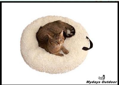 Cina slittamento dell'animale domestico di comodità di 45cm anti del cuscino del letto della flanella di cotone lavabile della crema in vendita